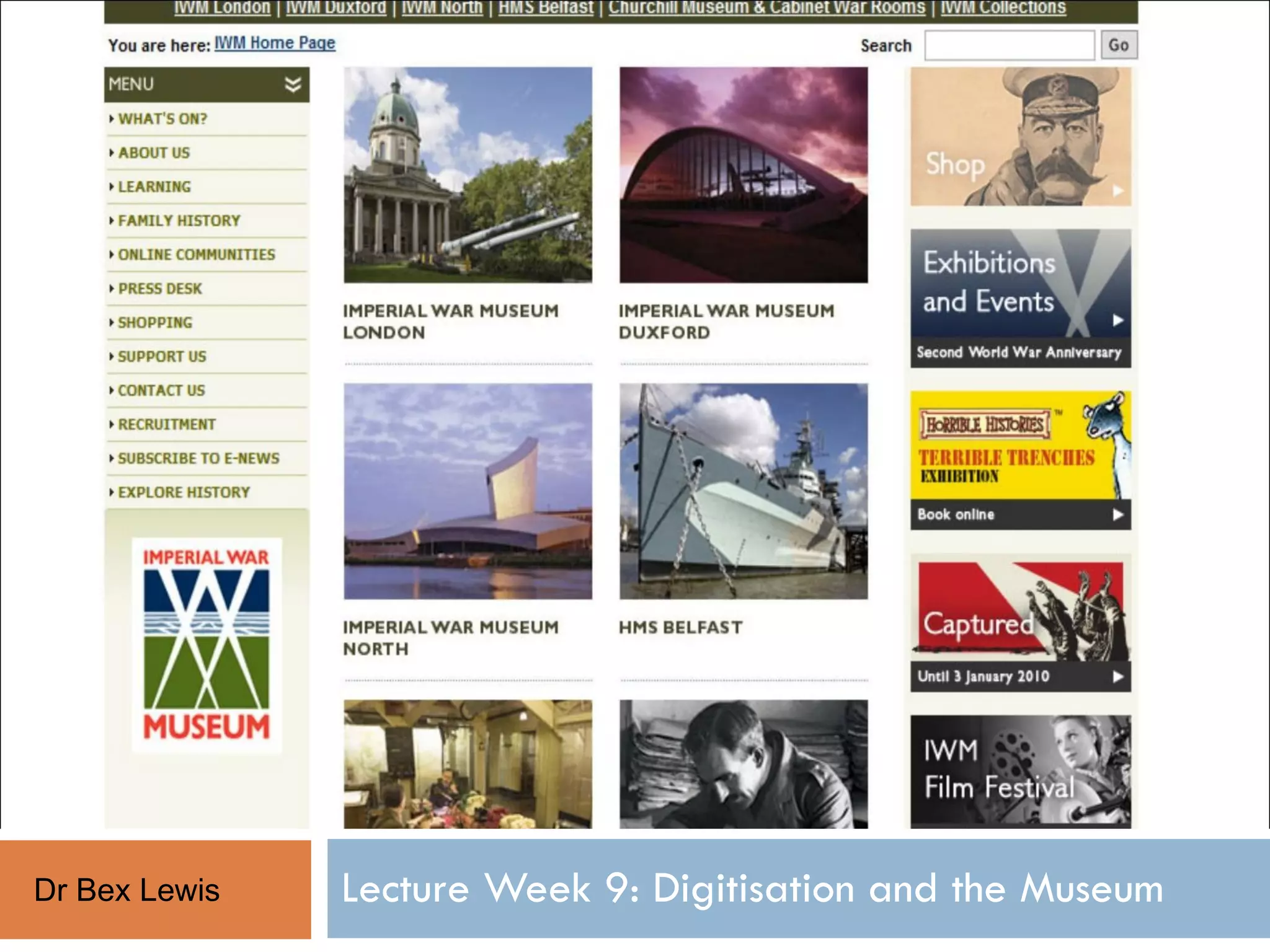 Bex lecture 5 - digitisation and the museum | PPT