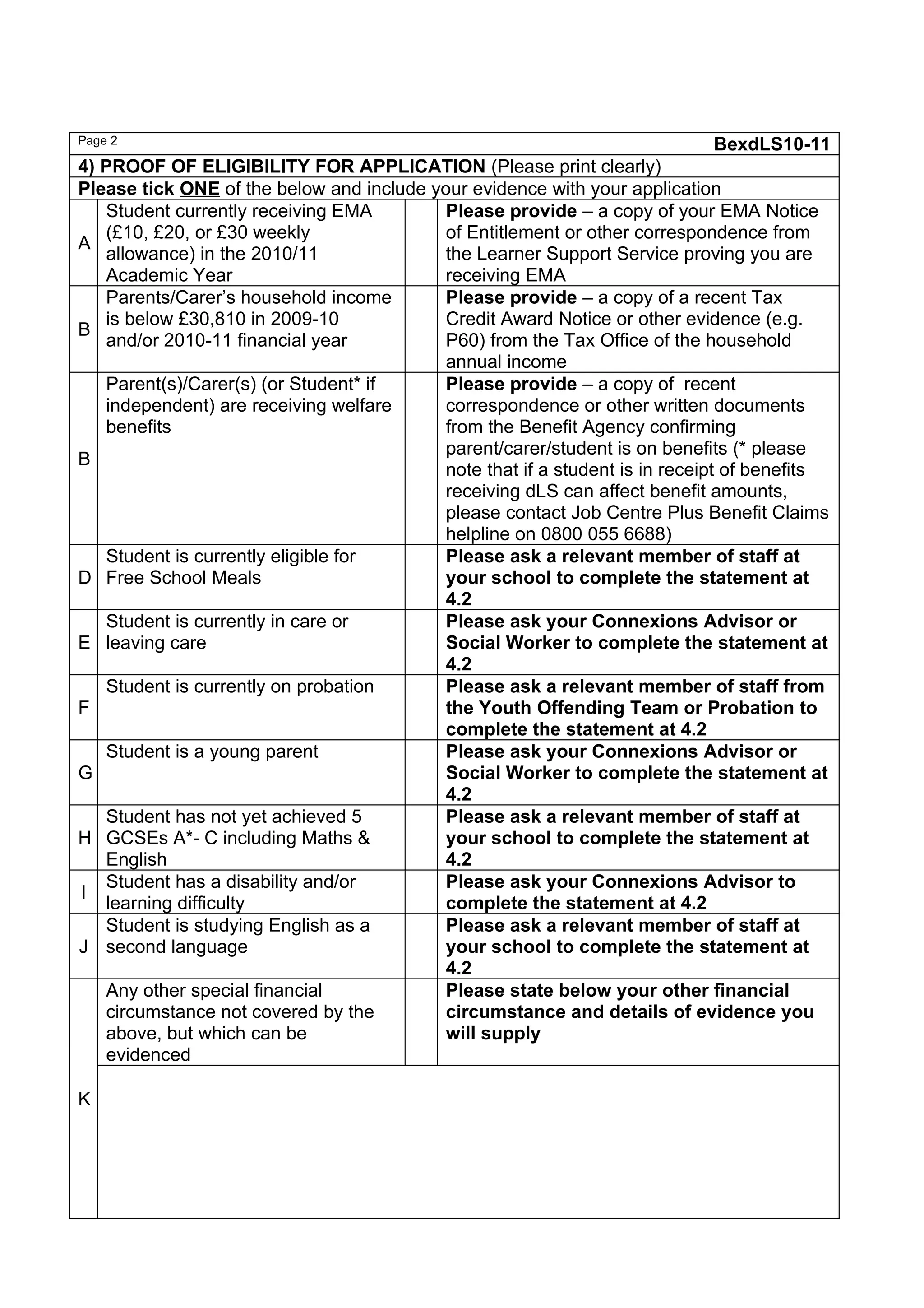 Bexley hardship fund application form | DOC