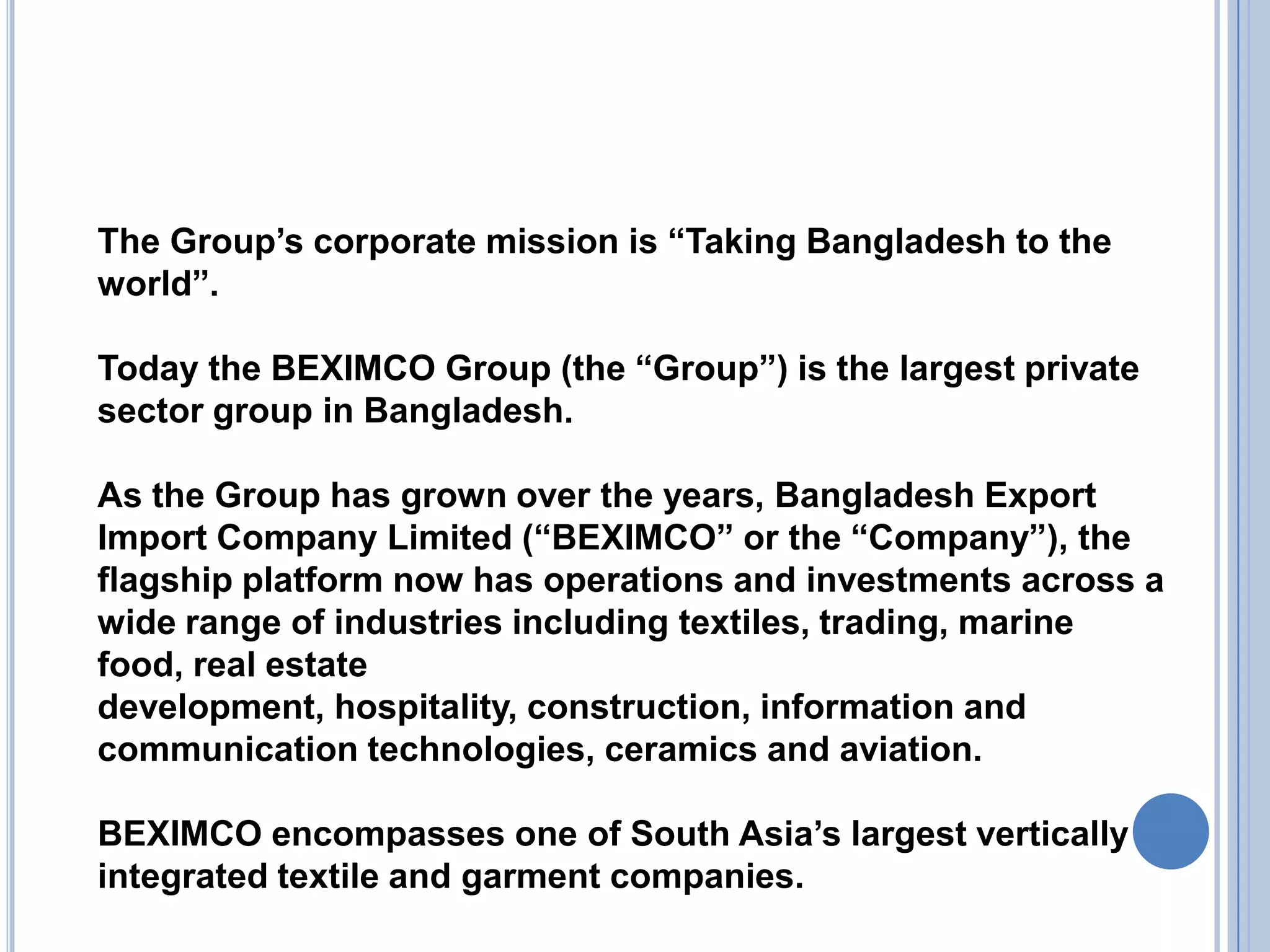 Beximco (bup) | PPT | Free Download