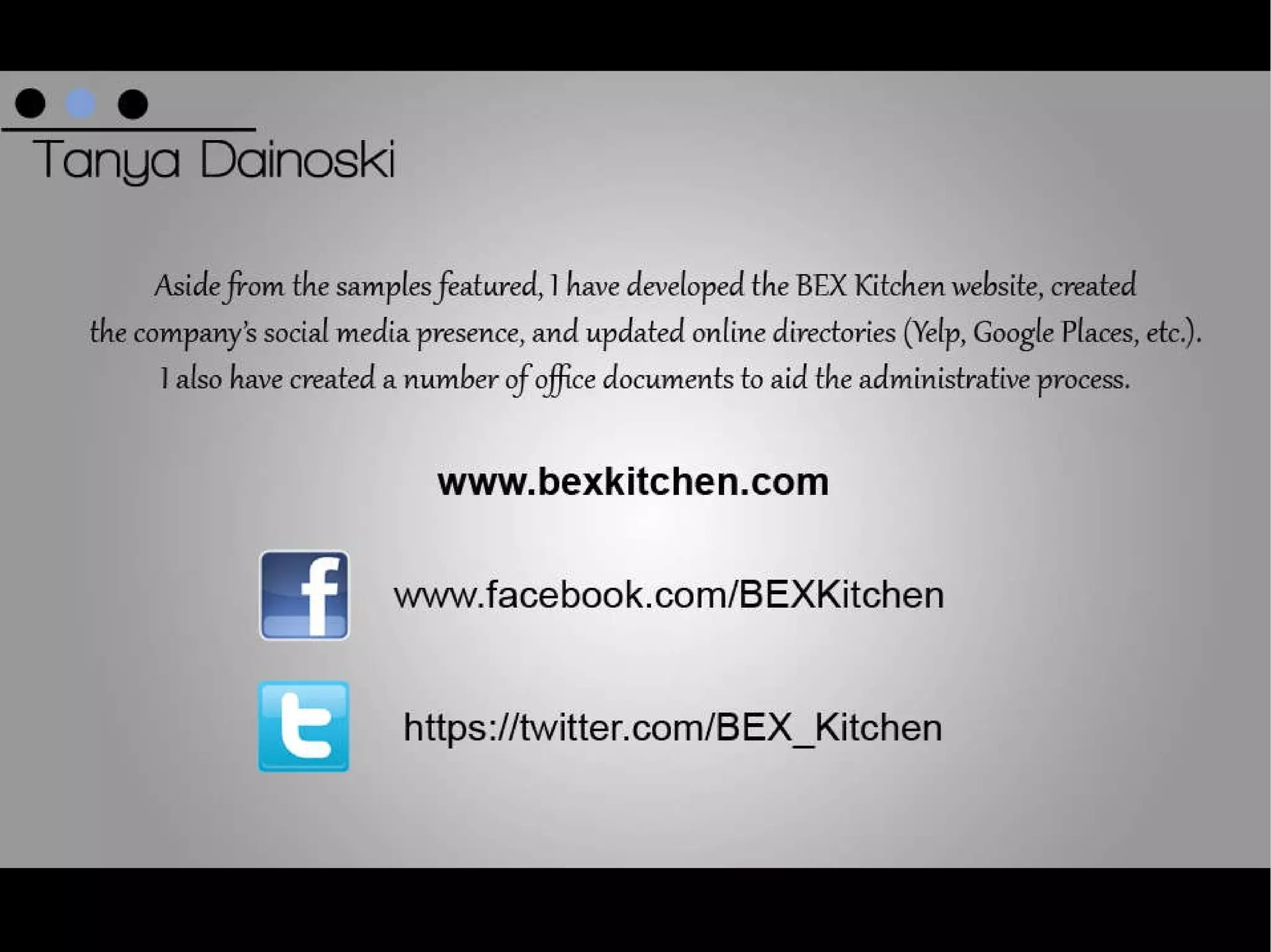 Work Samples - BEX Kitchen | ODP