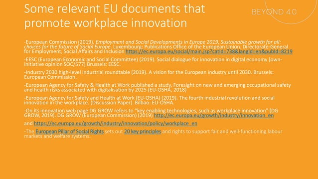 European workplace innovation - Peter Oeij | PPT