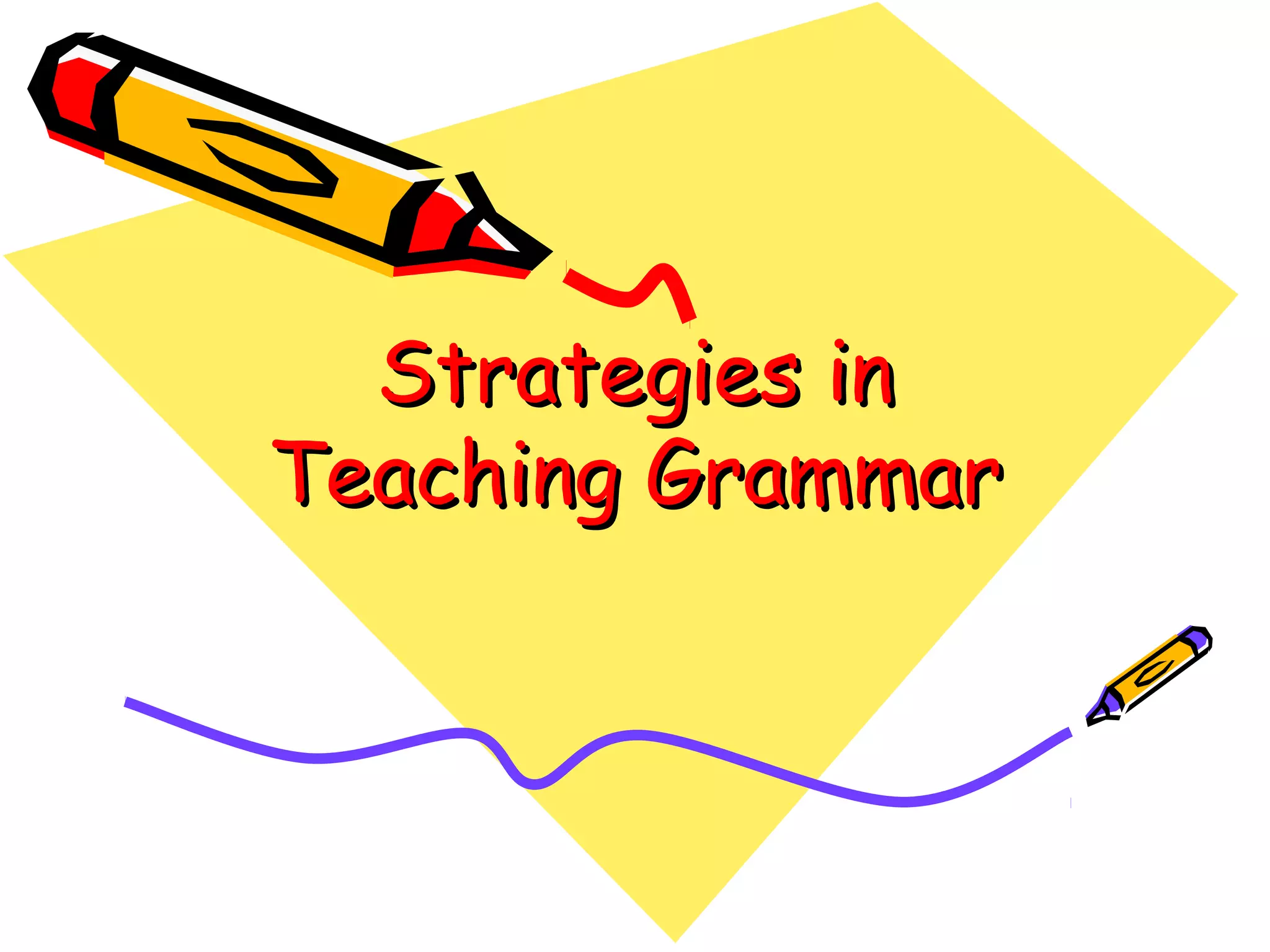 Strategies in Teaching Grammar | PPT