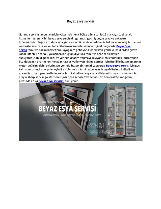 Beyaz eşya servis | PDF
