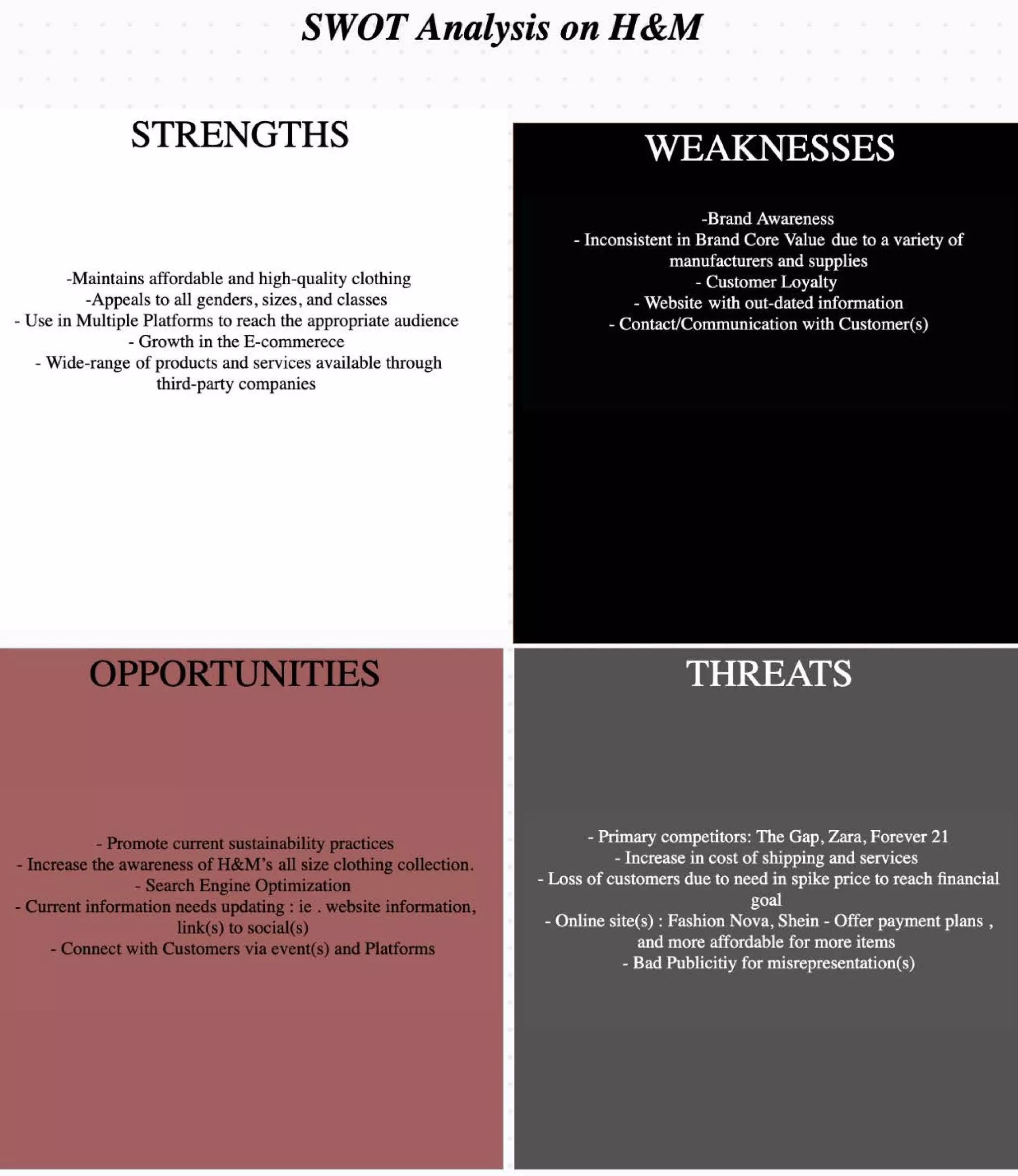 H&M Marketing Plan 2022 | PDF