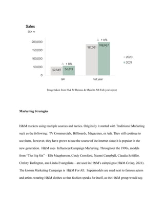 H&M Marketing Plan 2022 | PDF