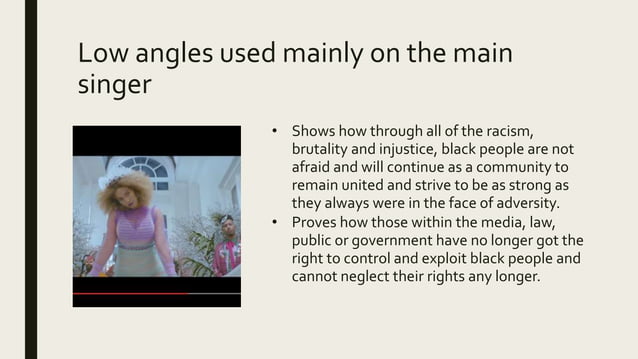 G324 Analysis: Beyoncé - Formation | PPTX | Music | Entertainment