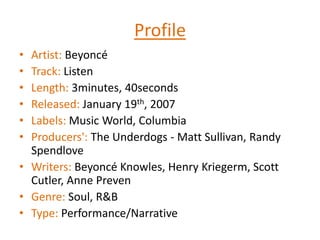 Beyoncé listen | PPTX