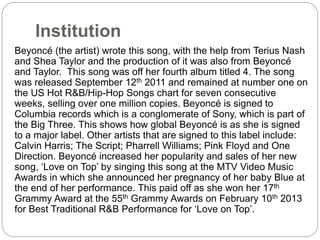 Beyonce love on top textual analysis | PPTX