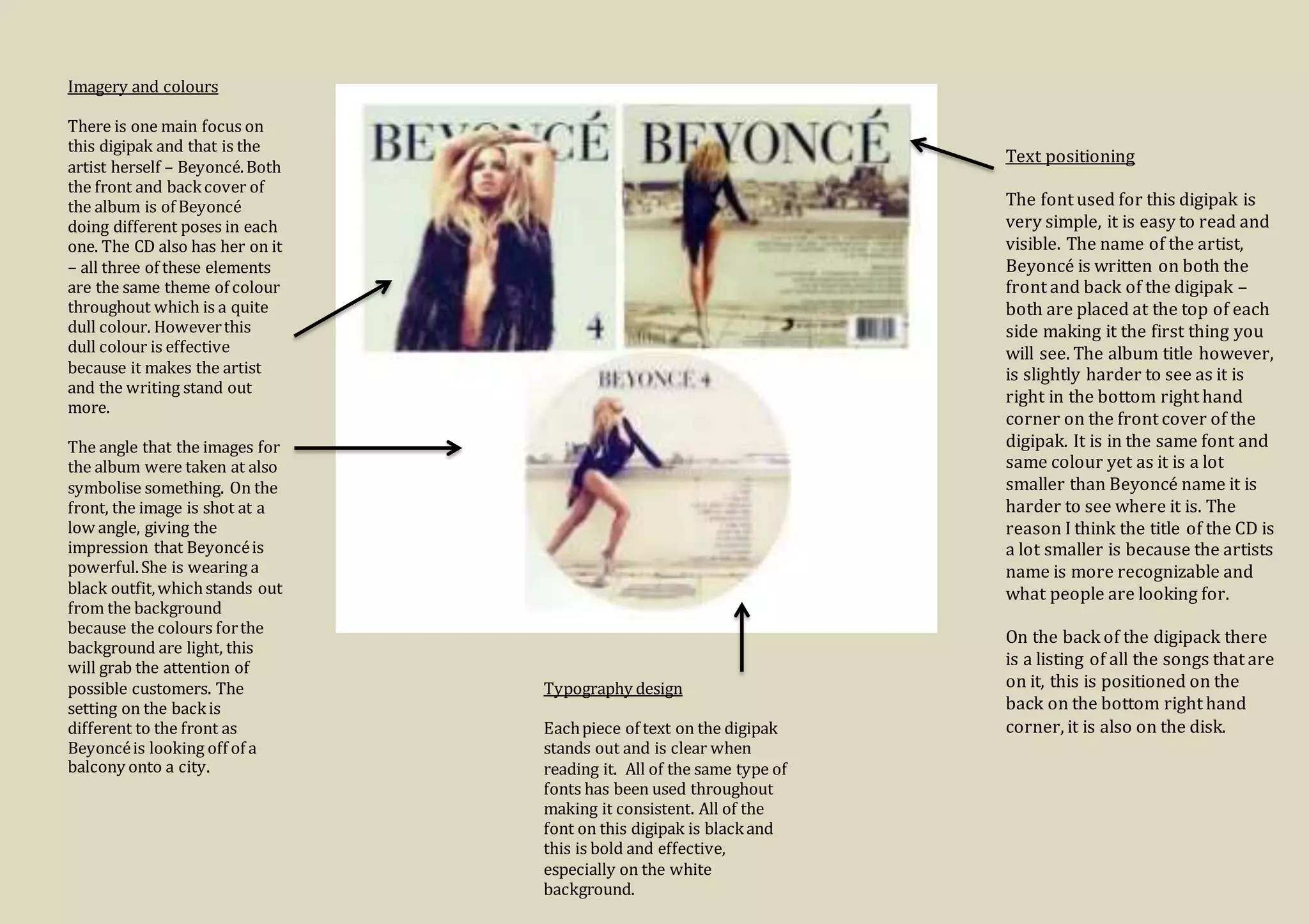 Beyonce digipack | DOCX