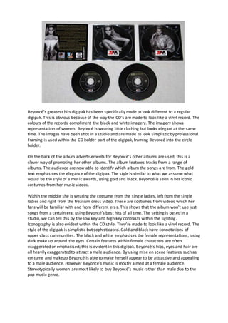 Beyonce digipak | DOCX | Women\'s Clothing | Women\'s Fashion