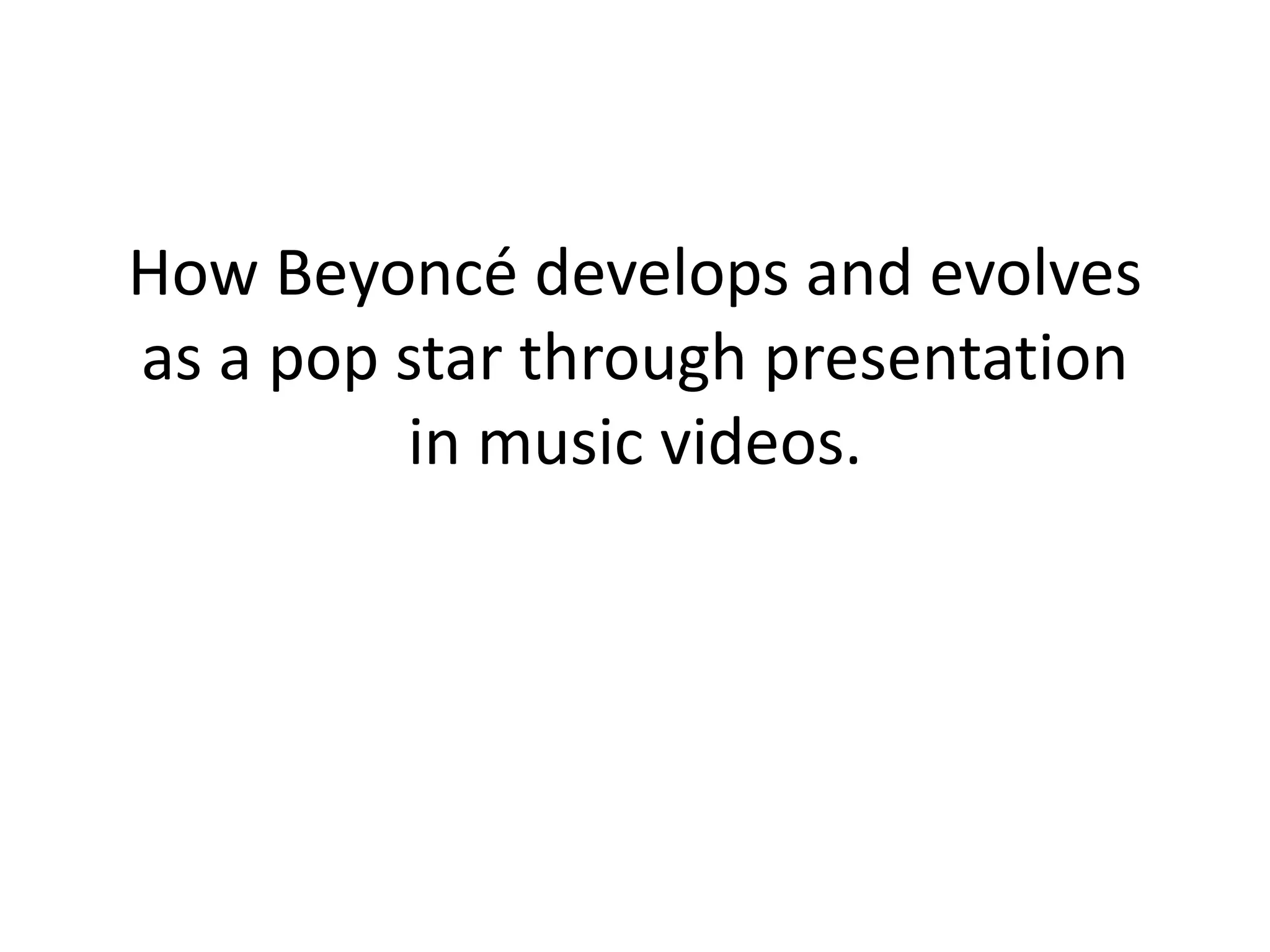 Media Presentation on Beyonce's Evolution | PPTX