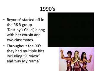 Media Presentation on Beyonce's Evolution | PPTX