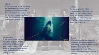 Beyonce textual analysis | PPTX | Music Video | Genres