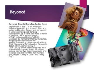 Beyonce - Star Image and Development | PPTX