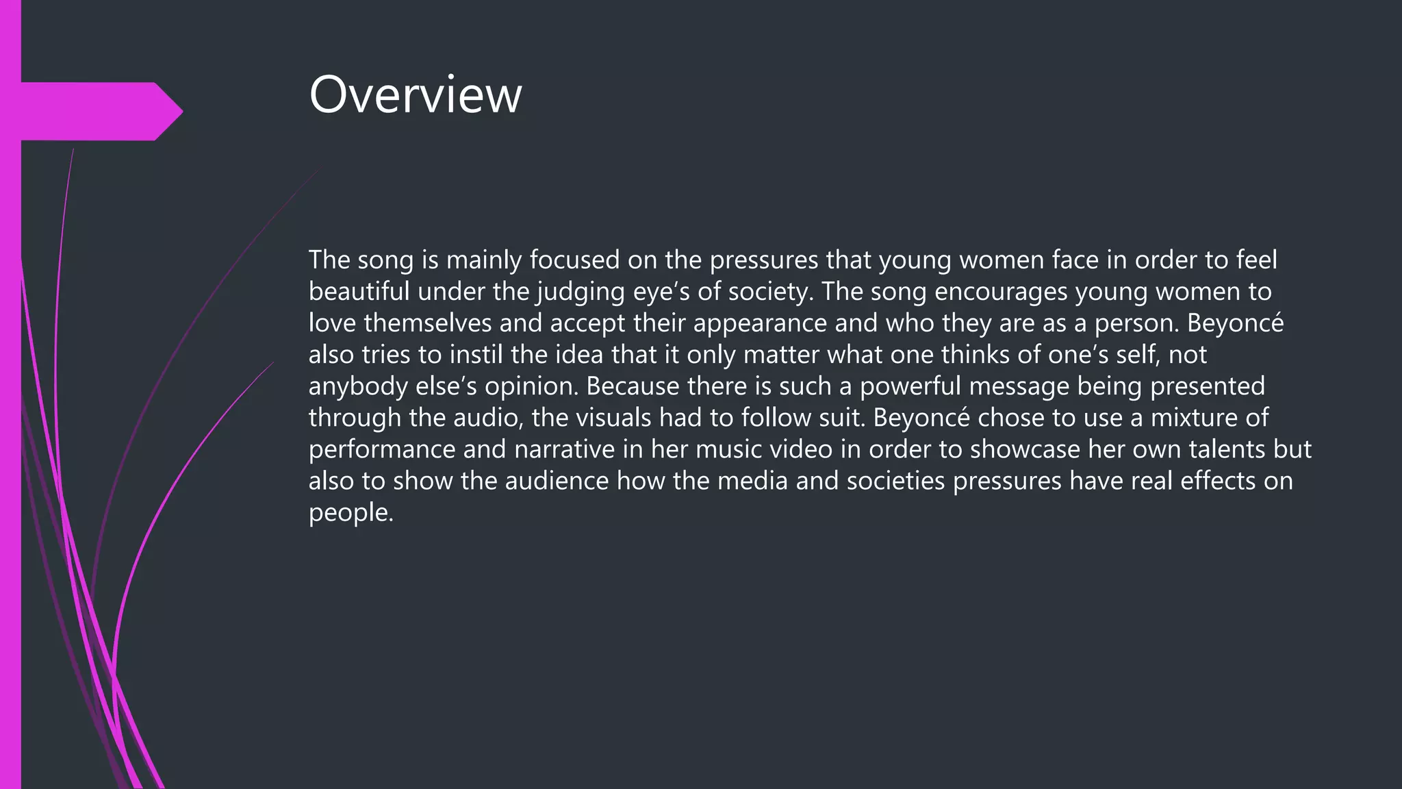 Beyoncé – ‘pretty hurts’ analysis | PPT