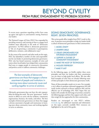 Beyond Civility: From Public Engagement to Problem Solving | PDF ...