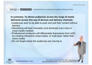 Beyond Linear, TV 2.0, The Future of Film and TV | PPT