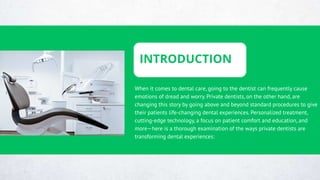 Beyond the Clinic: How Private Dentists Transform Dental Experiences | PPT