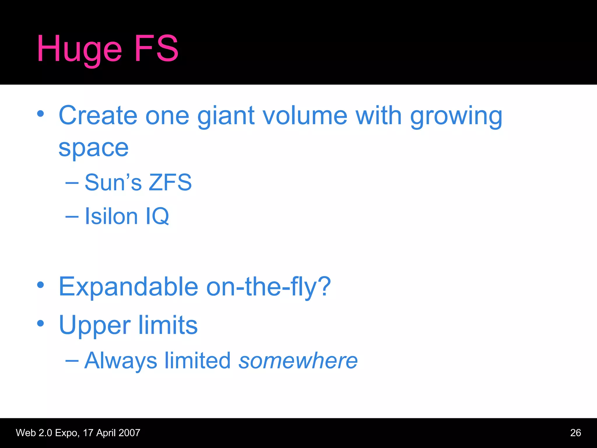 Beyond the File System: Designing Large-Scale File Storage and Serving ...