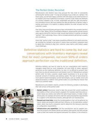 Beyond the 'Perfect Order' Index: Obtaining a True Measure of Customer ...