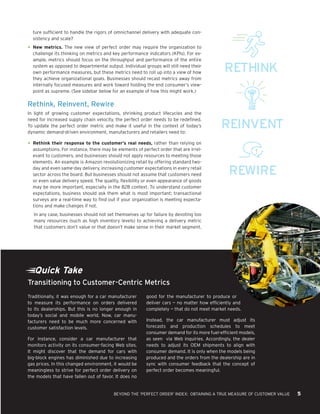 Beyond the 'Perfect Order' Index: Obtaining a True Measure of Customer ...