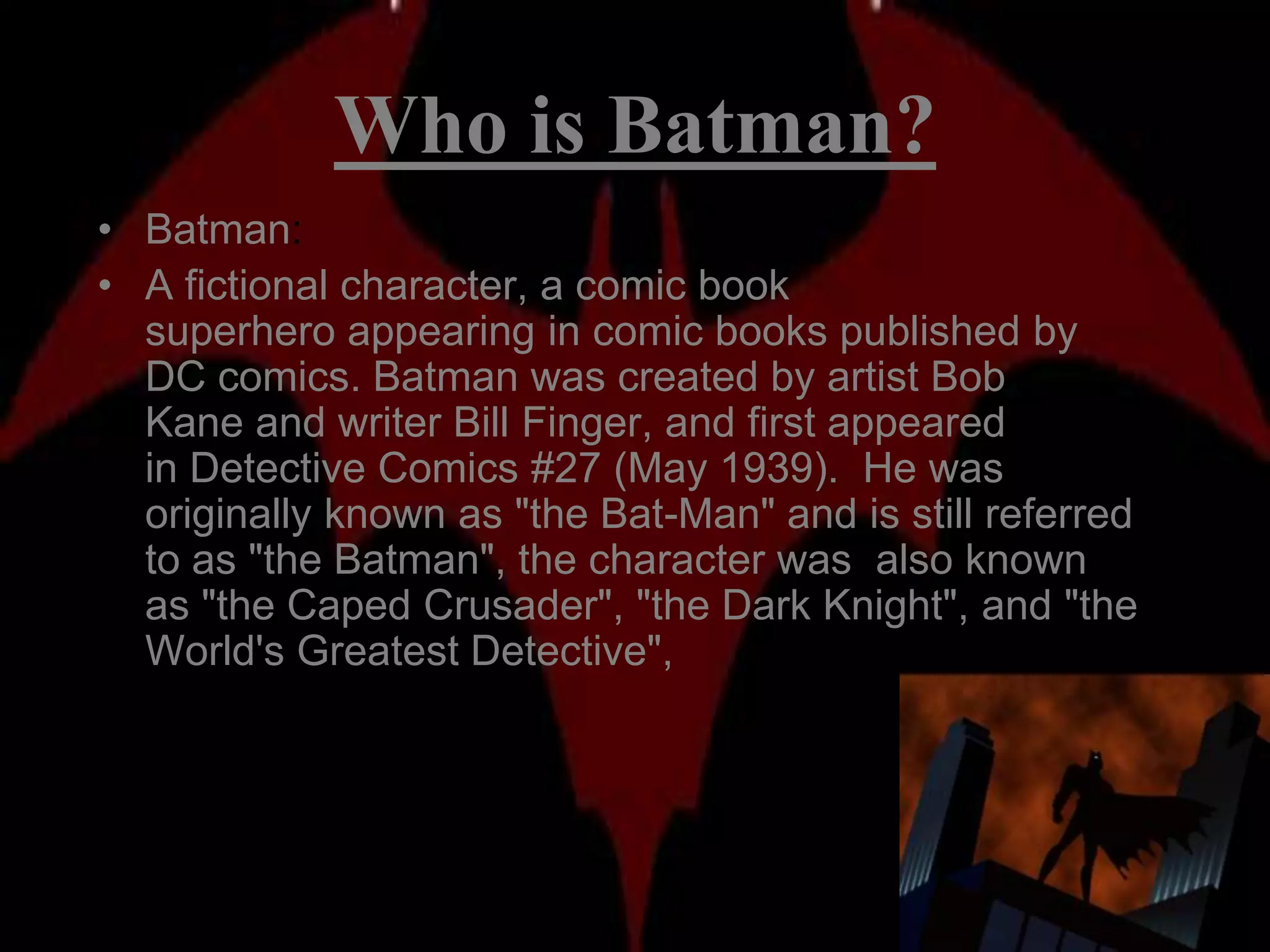 THE BATMAN ORIGIN | PPT