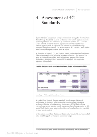 Beyond 3 G 4 G Lte Strategies For Operators In Europe | PDF
