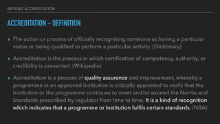 Beyond accreditation | PDF