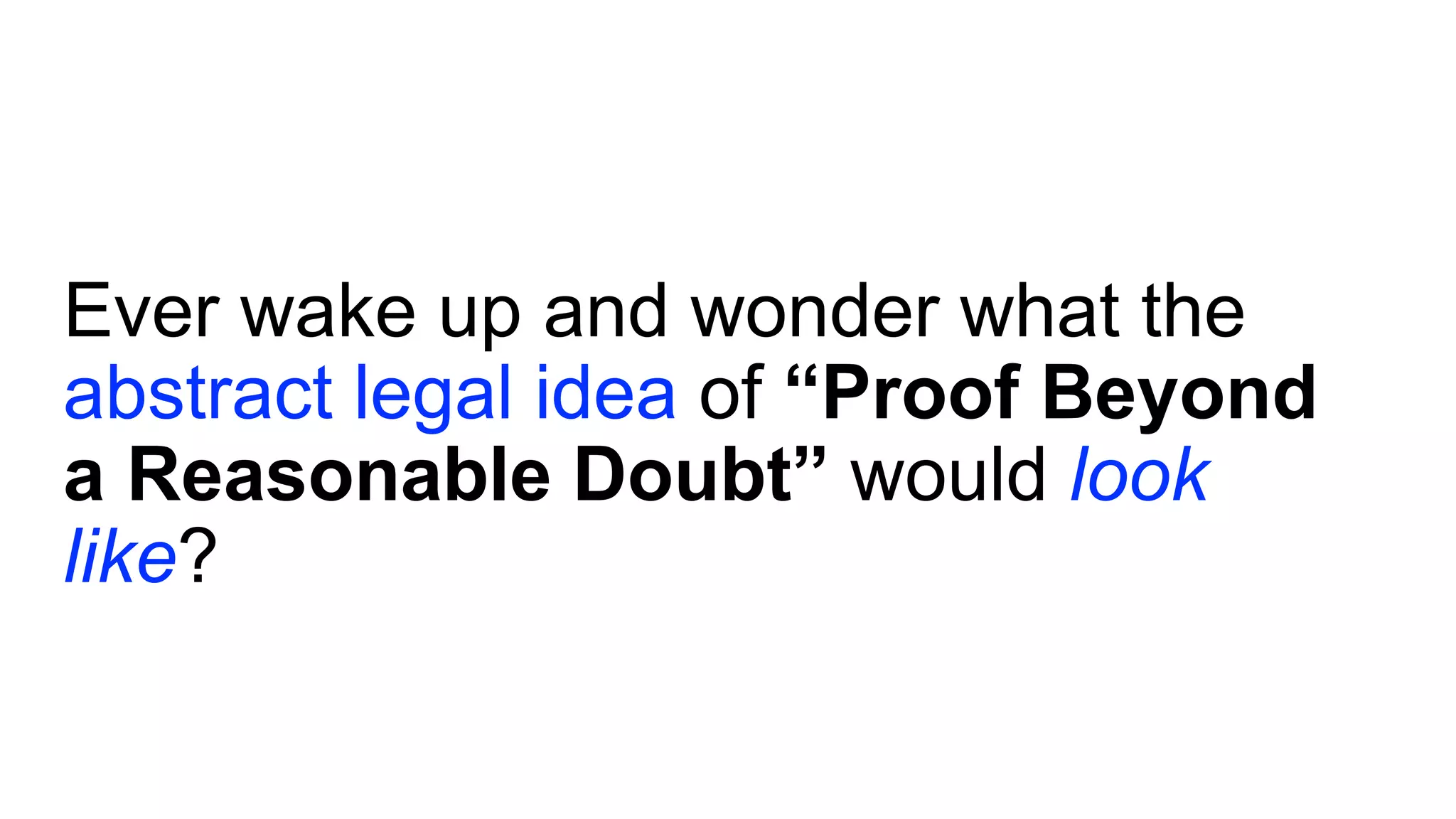 Visualizing the Abstract: "Beyond a Reasonable Doubt" | PPTX