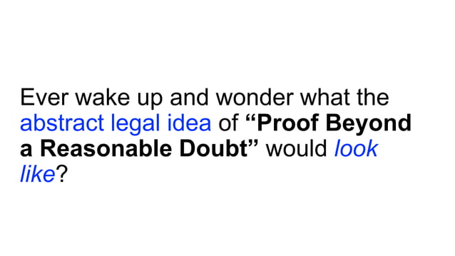 Visualizing the Abstract: "Beyond a Reasonable Doubt" | PPTX | Law