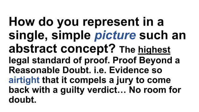 Visualizing the Abstract: "Beyond a Reasonable Doubt" | PPTX | Law