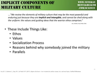 Beyond Basic Training: Ethical Considerations in Military Cultural ...