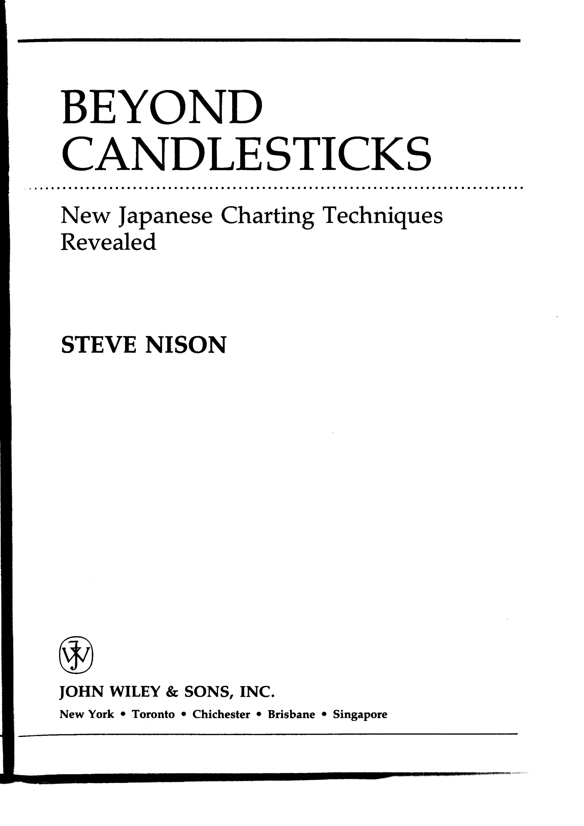 Beyond candlesticks steve nison | PDF | Stocks and Bonds | Personal ...