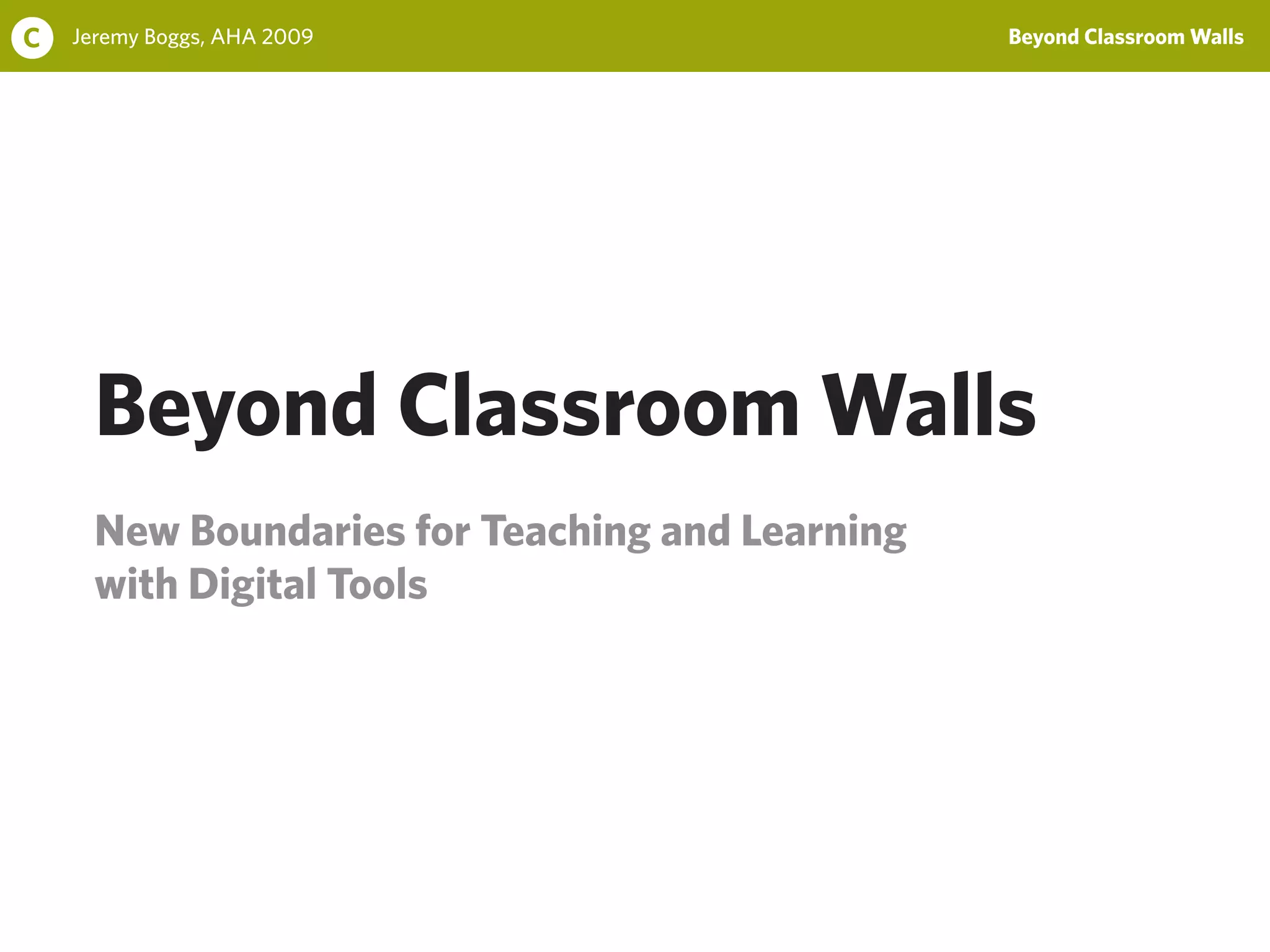 Beyond Classroom Walls | PDF