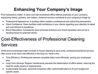 Introduction to Best Janitorial Services in Milton | PPT