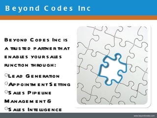 Beyond codes corporate presentation | PPT