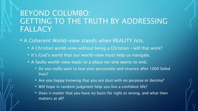 Beyond columbo ppt | PPT