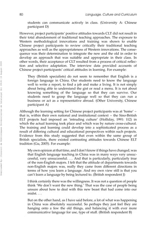 Beyond Cultural Models Of The Chinese Learner 1 | PDF | Education ...