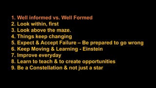 Looking Beyond Education - Building a well formed mind vs. well ...