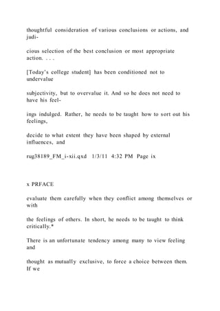 Beyond FeelingsA Guide to Critical ThinkingN I N T H | DOCX