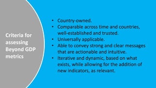 Beyond GDP: international developments and emerging frameworks - 26 ...