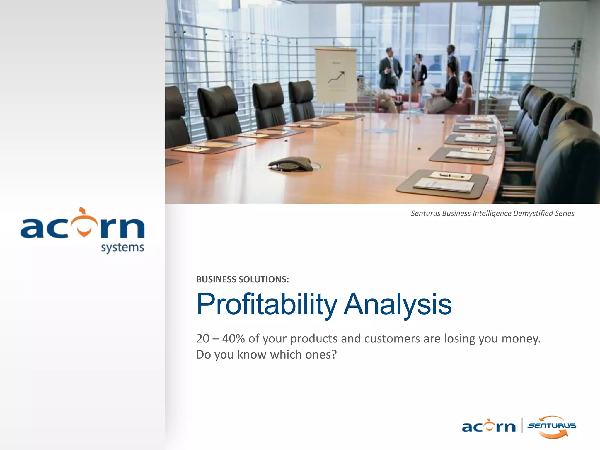 Profitability Analysis & Acorn Software | PPTX