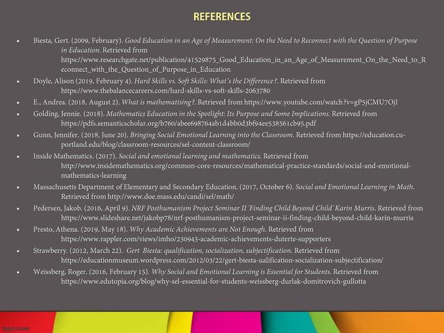 Beyond Hard Skills: Math as Social and Emotional Learning | PPT