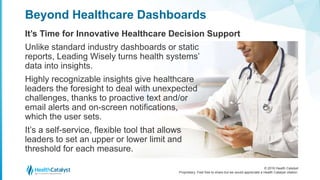 Beyond Healthcare Dashboards: Deeper Decision Support | PPT