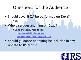 Beyond IPEM 91 Dexa | PPTX