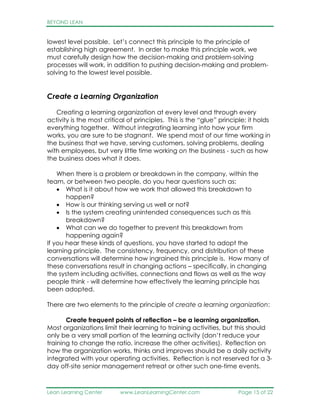 Beyond Lean by Jamie Flinchbaugh | PDF