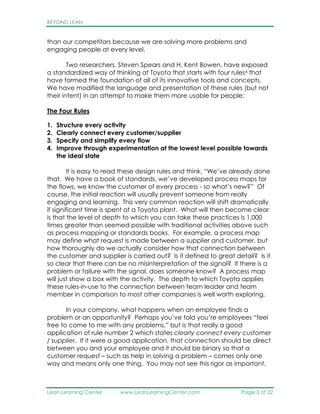 Beyond Lean by Jamie Flinchbaugh | PDF