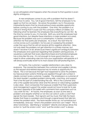 Beyond Lean by Jamie Flinchbaugh | PDF