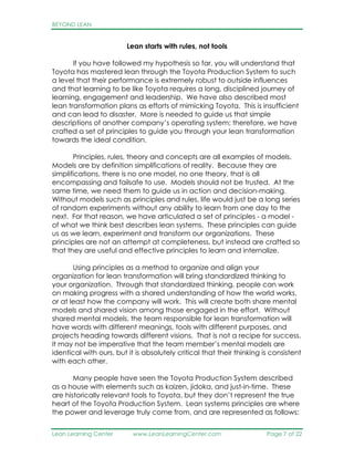 Beyond Lean by Jamie Flinchbaugh | PDF