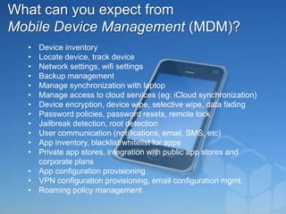 Beyond MDM: 5 Things You Must do to Secure Mobile Devices in the ...